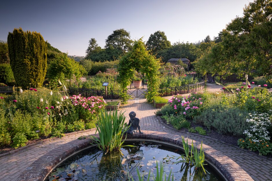 The Herb, Potager and Cottage gardens at RHS Garden Rosemoor in June ...